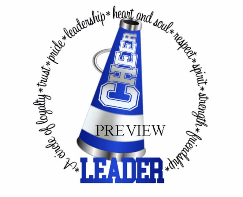 Cheerleader Clip Art, MANY COLORS, Royal Blue White Cheer Clipart ...