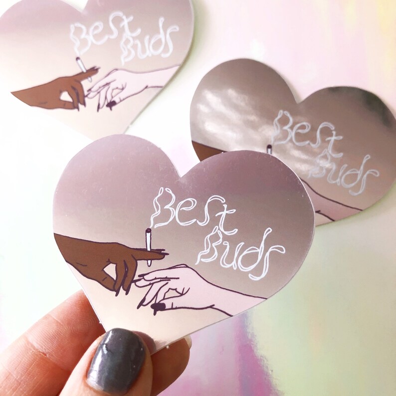 Best Buds Metallic Vinyl Sticker - Etsy