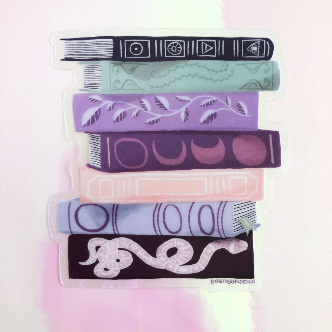 Magic Stack of Books Clear Vinyl Sticker - Etsy