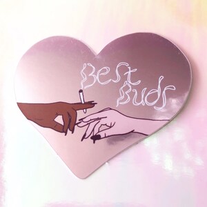 Best Buds Metallic Vinyl Sticker - Etsy