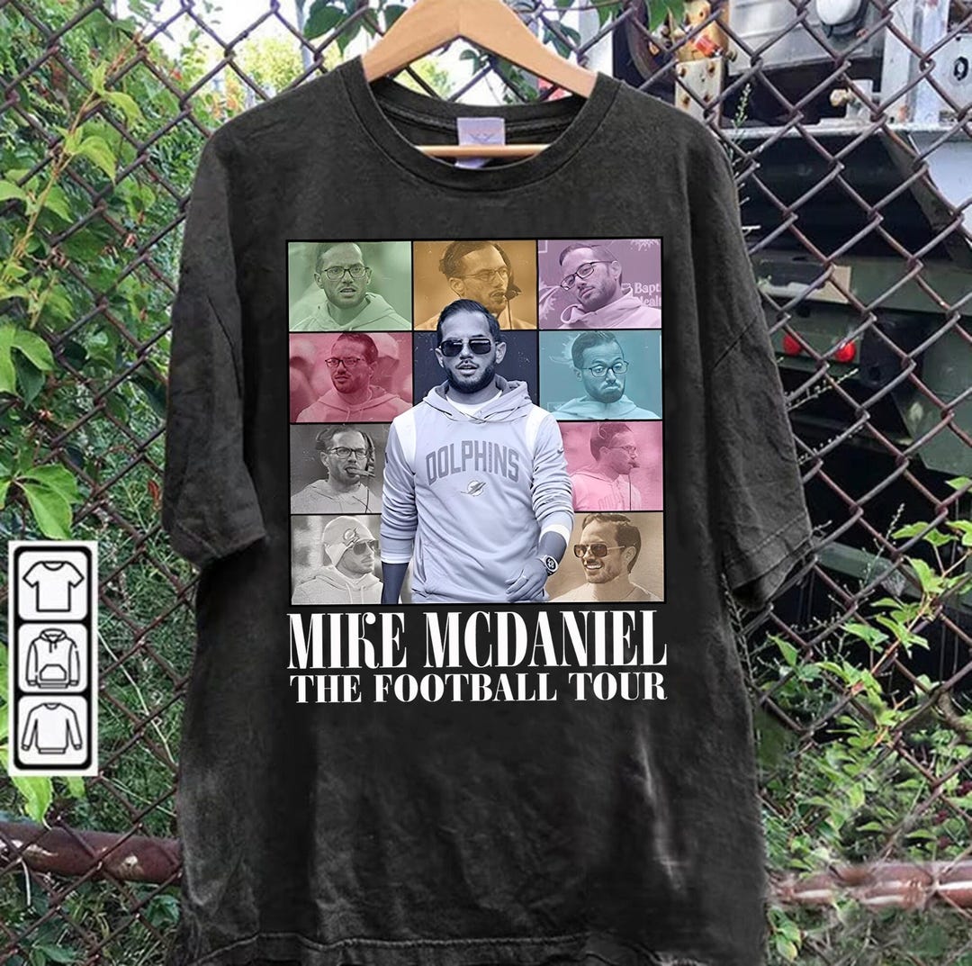 Retro Mike Mcdaniel the Eras Tour Miami Football Merch T-shirt Vintage ...