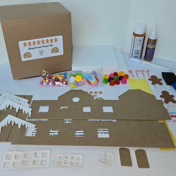 Cardboard Gingerbread House - Etsy