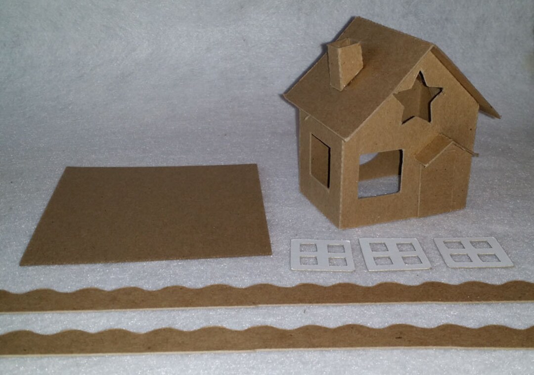 Little Villageglitter Houses- DIY Putz- Paint, Add Glitter & Decorate ...