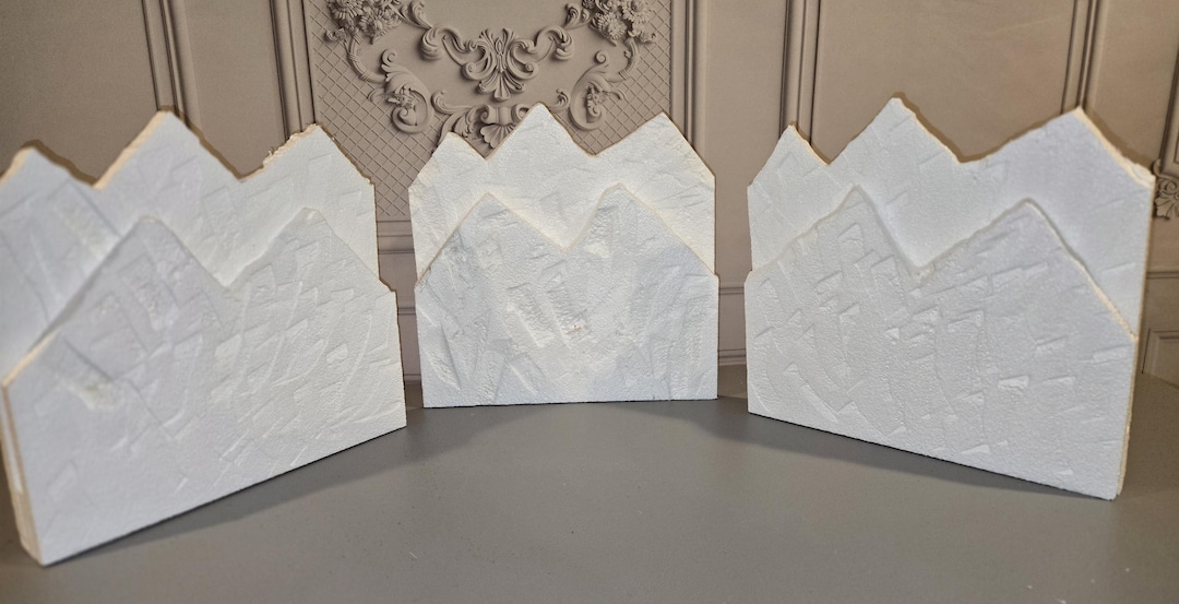 Snowy Mountain for Village Displays- Styrofoam - Etsy