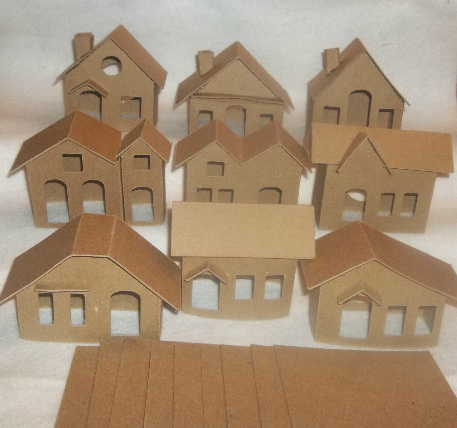 Vintage Putz Style Houses - Vintage Set of 9 Houses - Etsy