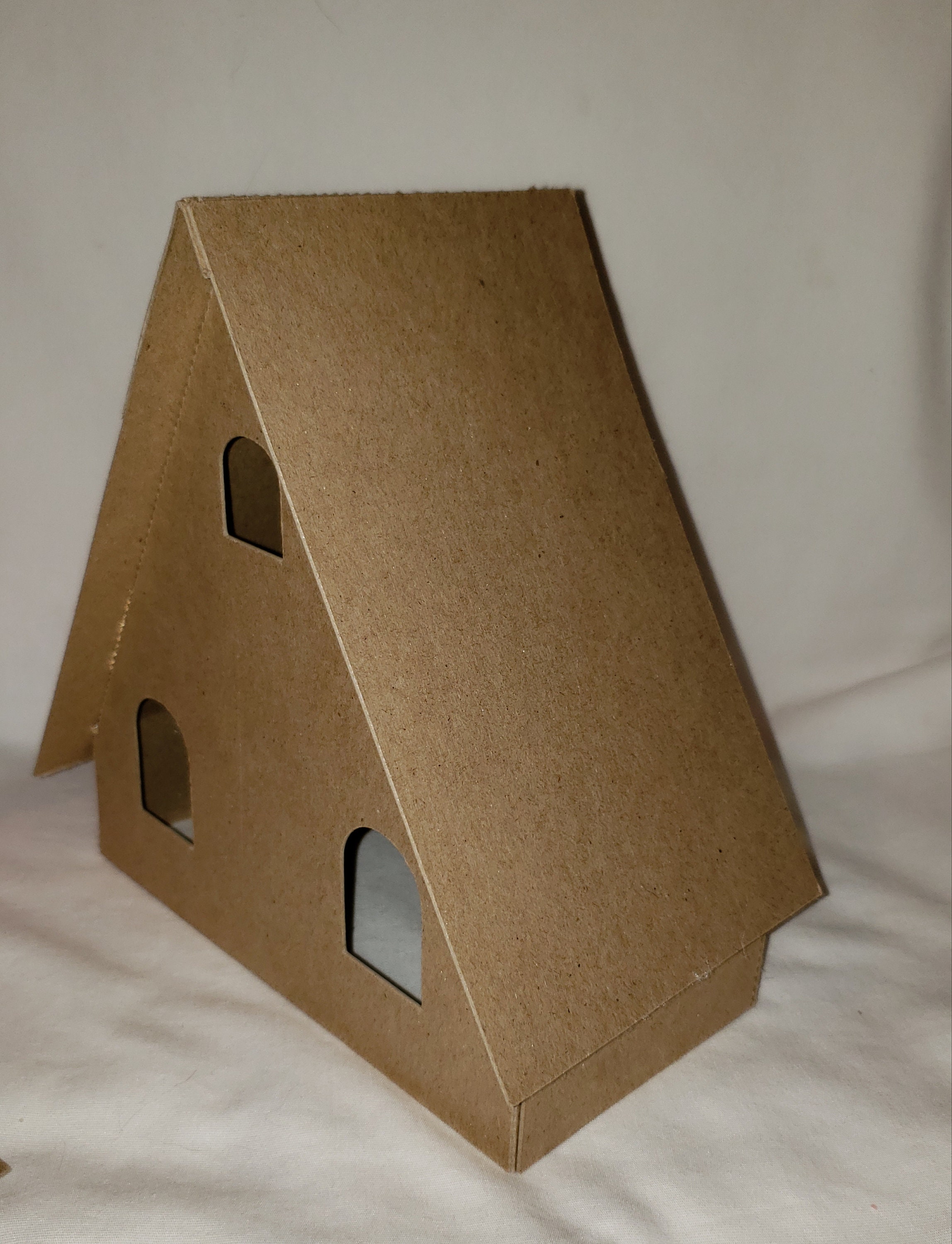 Putz Style Cardboard Houses-large A-frame House DIY - Etsy