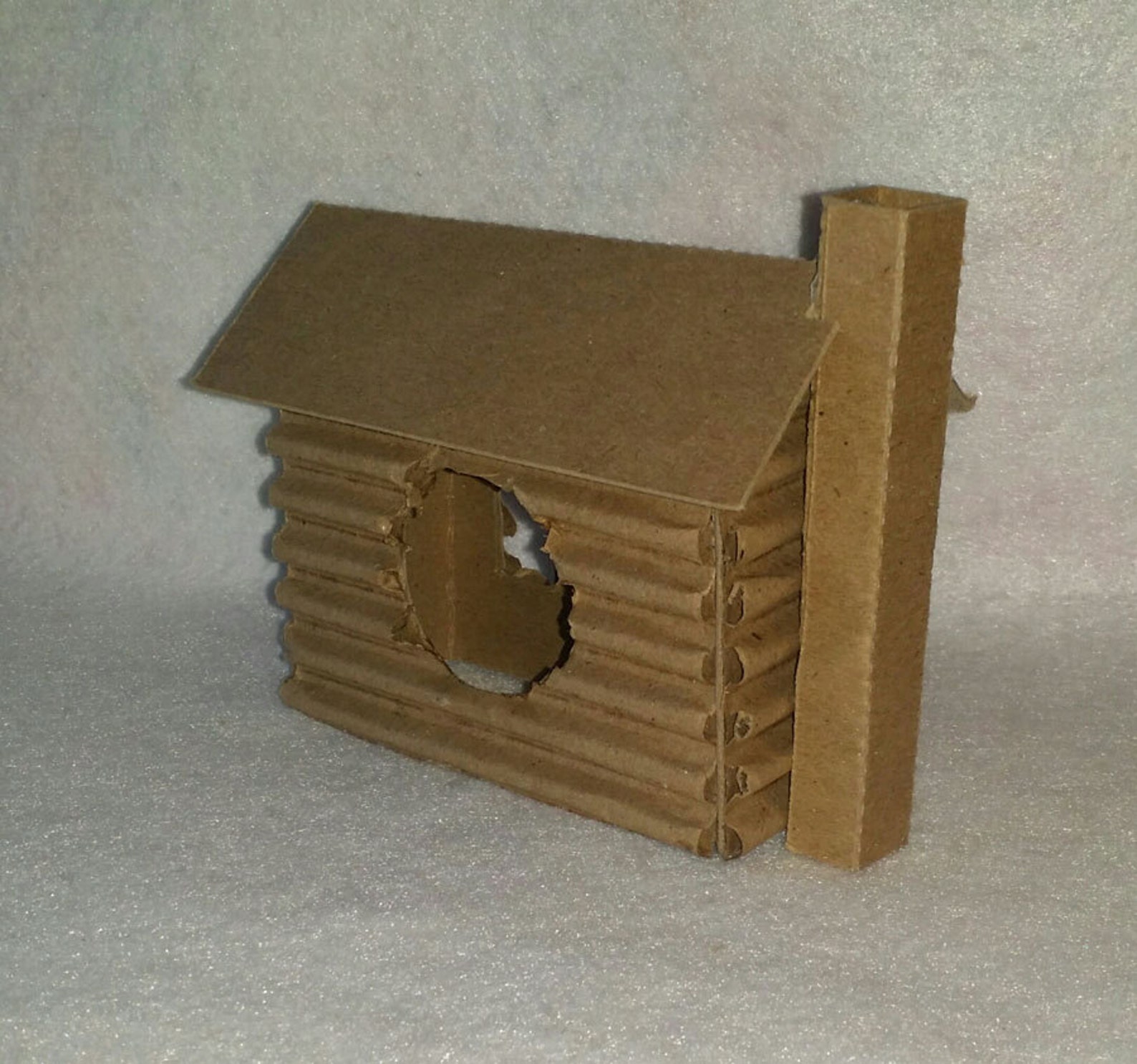 Little Village Cardboard Putz Style Log Cabin - Etsy