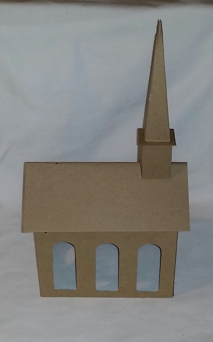 Large Church With Steeple DIY Putz Style Cardboard Church - Etsy