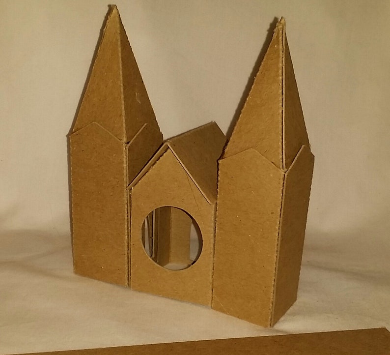 CATHEDRAL-DIY - Putz Style Cardboard Church - Etsy