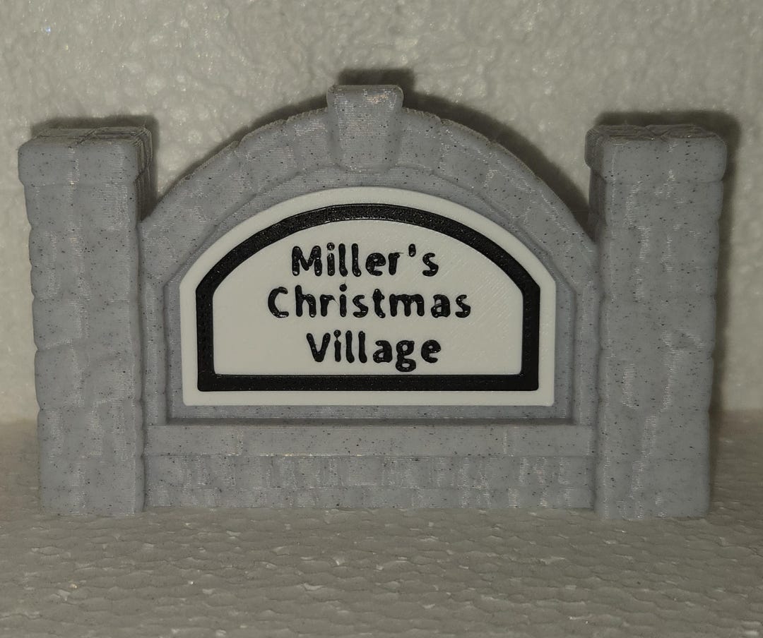 Mini Cobblestone Village Welcome Sign-great for Christmas Villages! Add ...