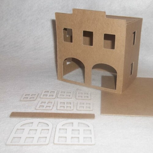 Putz Style House SALTBOX HOUSE-DIY Little Village Cardboard | Etsy