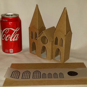 CATHEDRAL-DIY - Putz Style Cardboard Church - Etsy