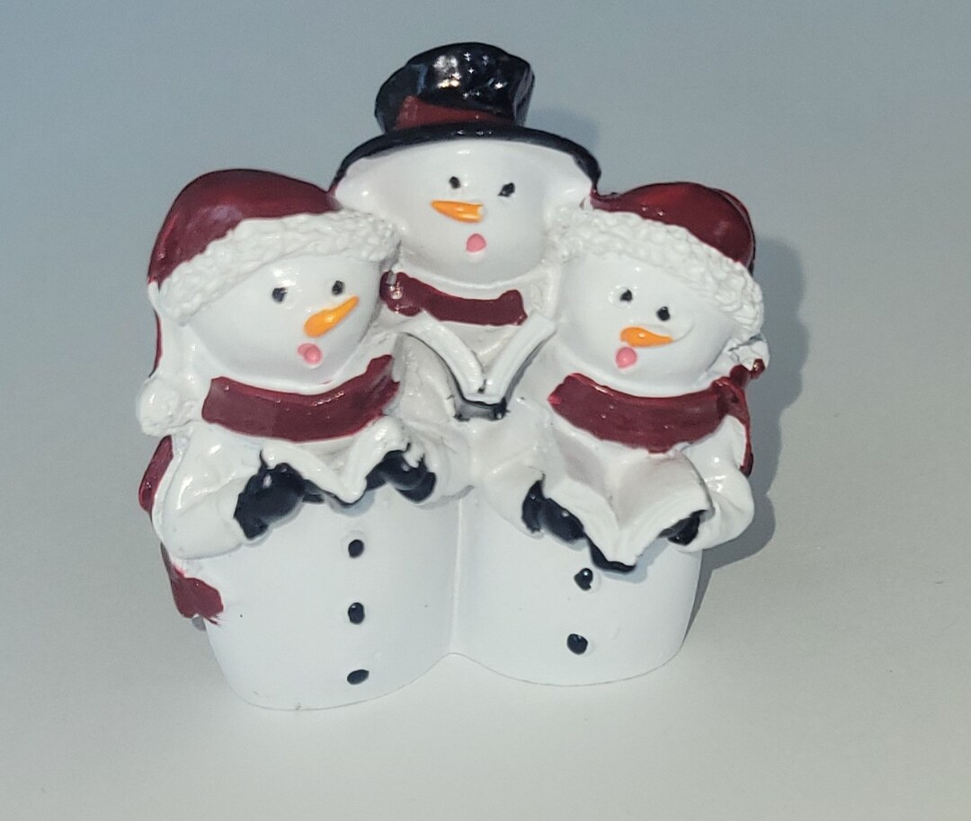 Mini Snowmen Carolers - Etsy