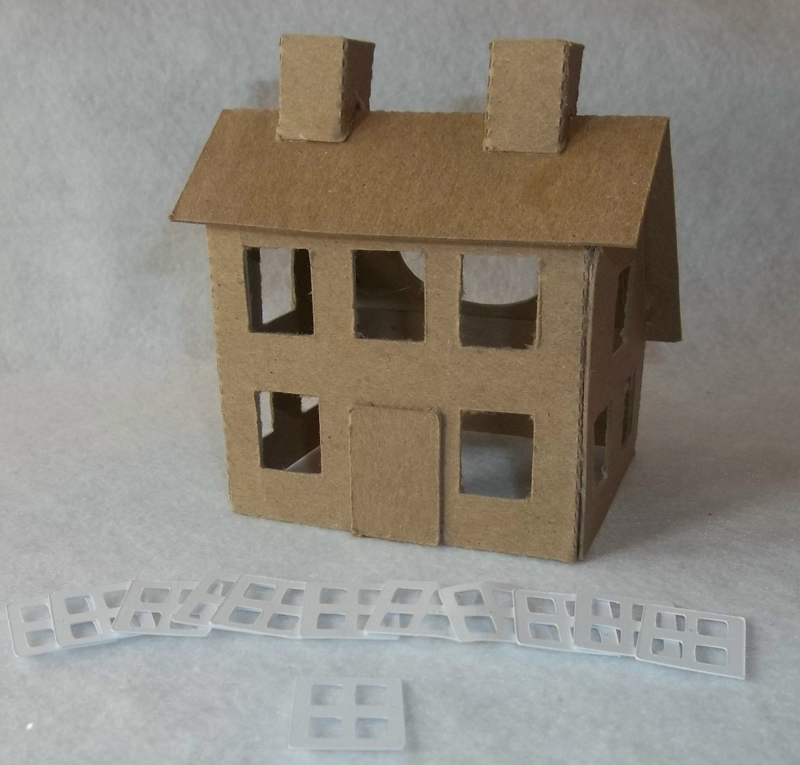 Putz Style House- SALTBOX HOUSE-DIY Little Village Cardboard House - Etsy