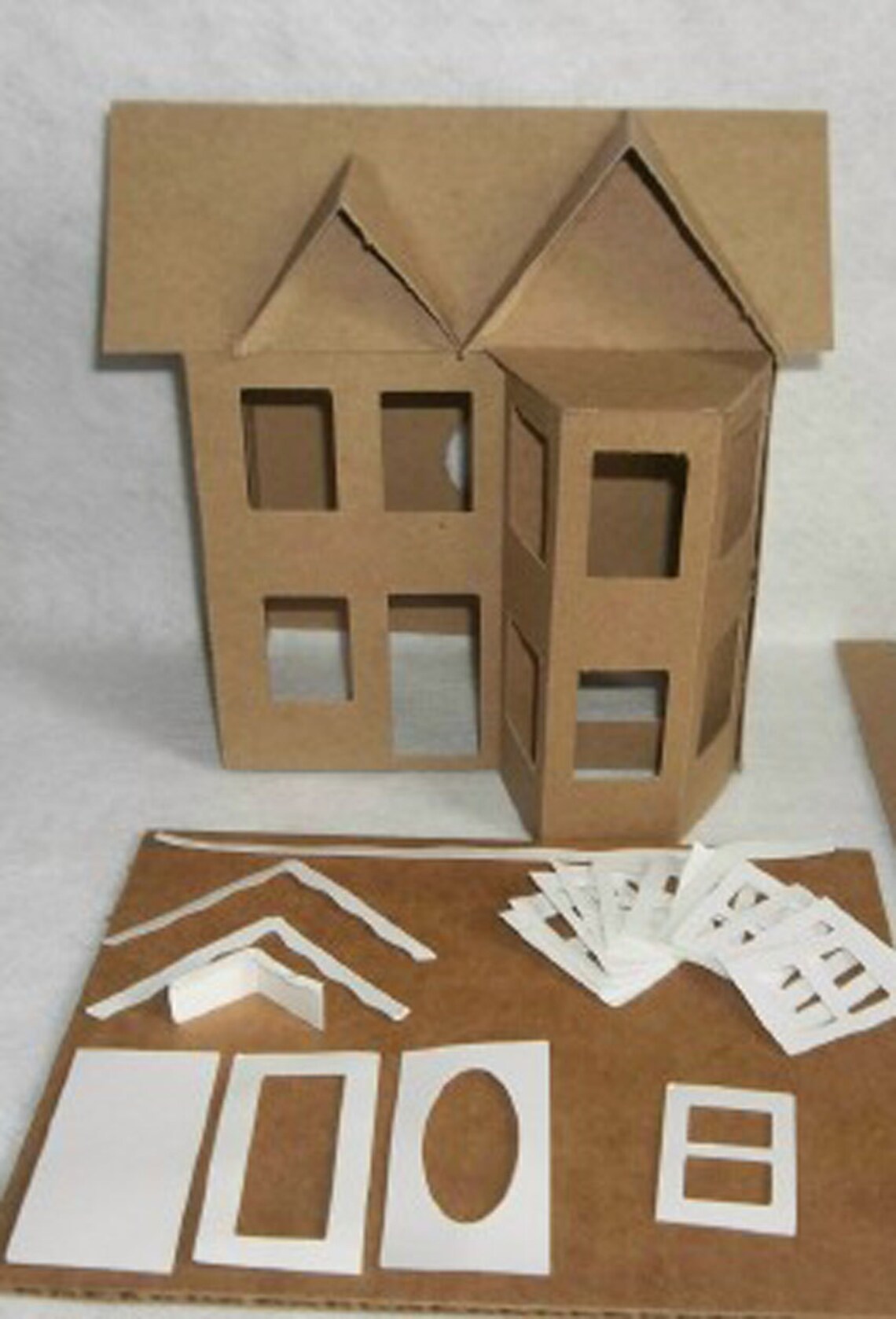 LARGE VICTORIAN HOUSE -diy - Little Village Houses- Putz Style - - Etsy