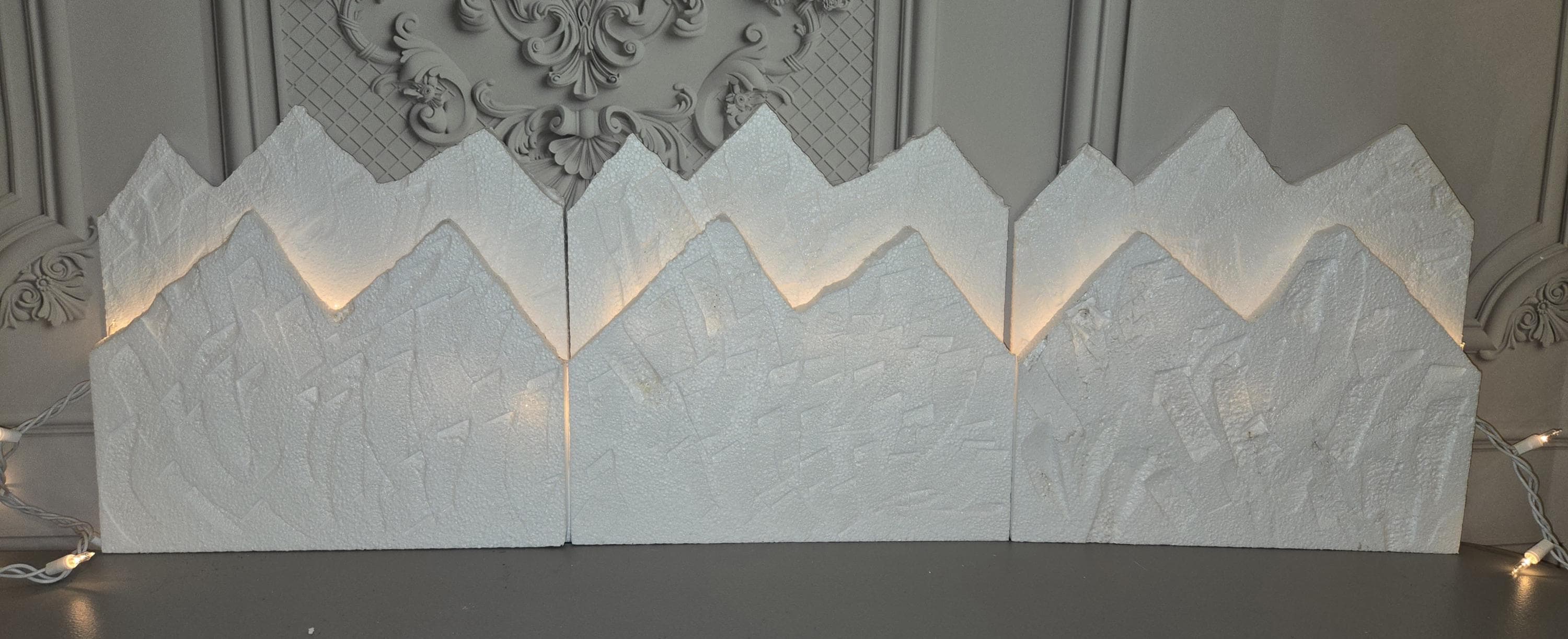 Snowy Mountain for Village Displays- Styrofoam - Etsy