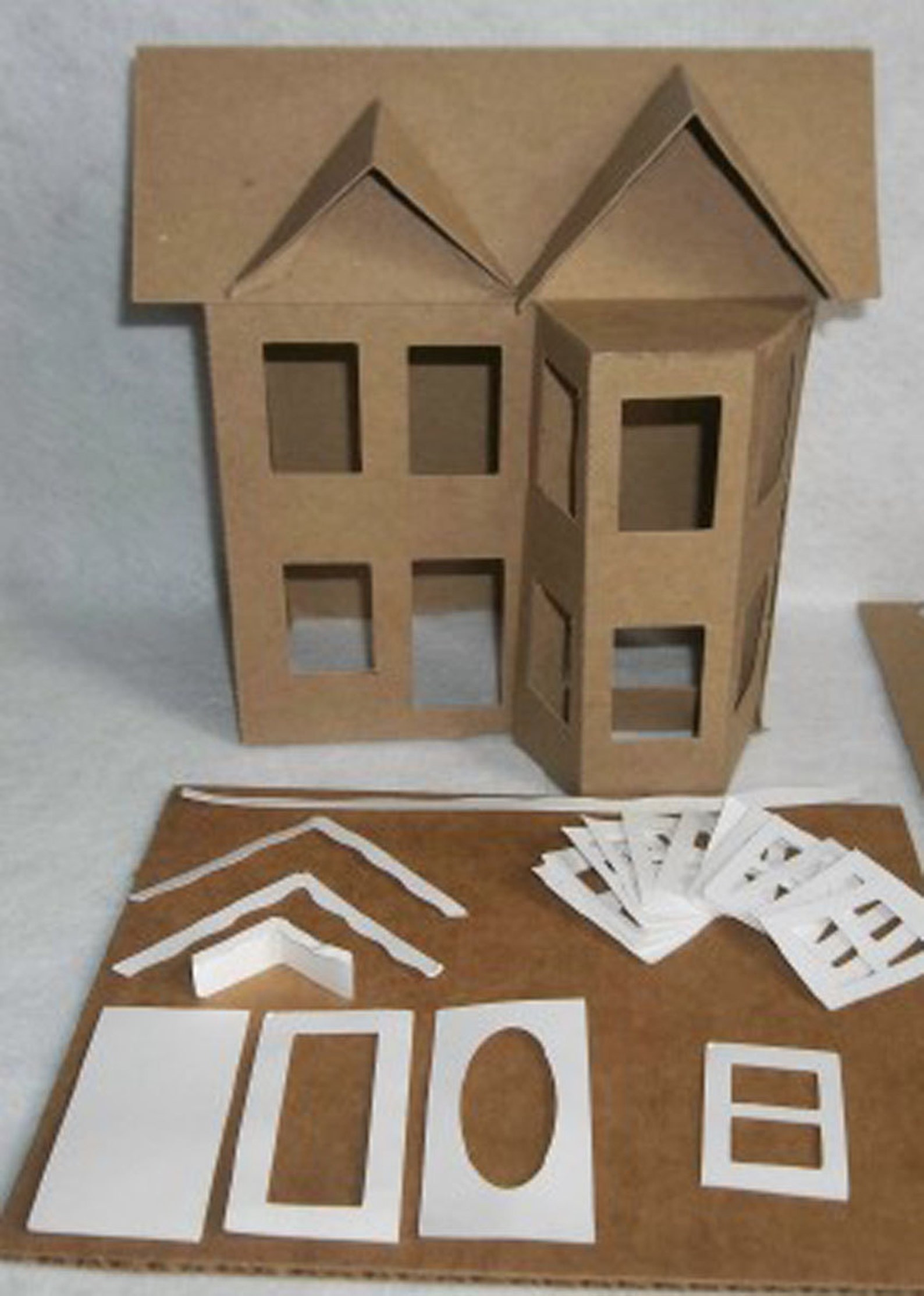 LARGE VICTORIAN HOUSE -diy - Little Village Houses- Putz Style - - Etsy