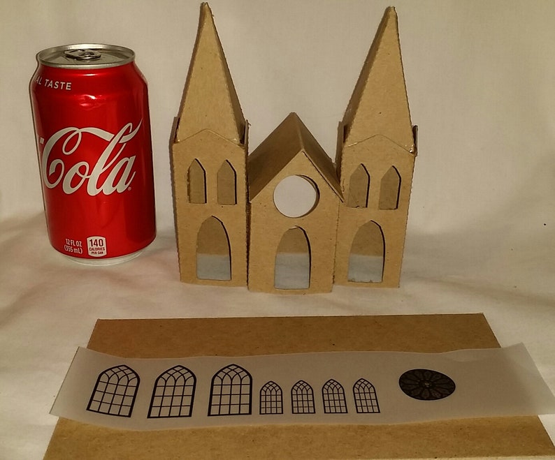 CATHEDRAL-DIY - Putz Style Cardboard Church - Etsy