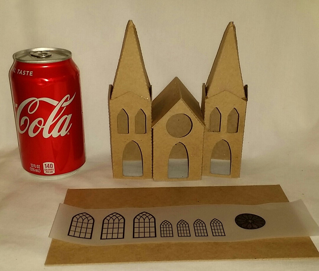 CATHEDRAL-DIY - Putz Style Cardboard Church - Etsy