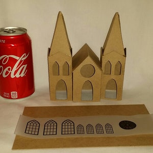 CATHEDRAL-DIY - Putz Style Cardboard Church - Etsy