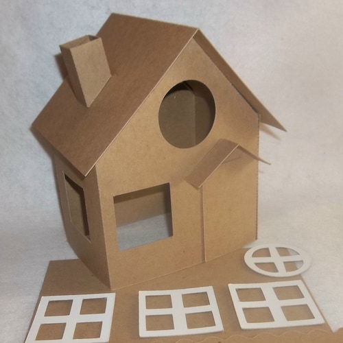 Large Church With Steeple DIY Putz Style Cardboard Church - Etsy