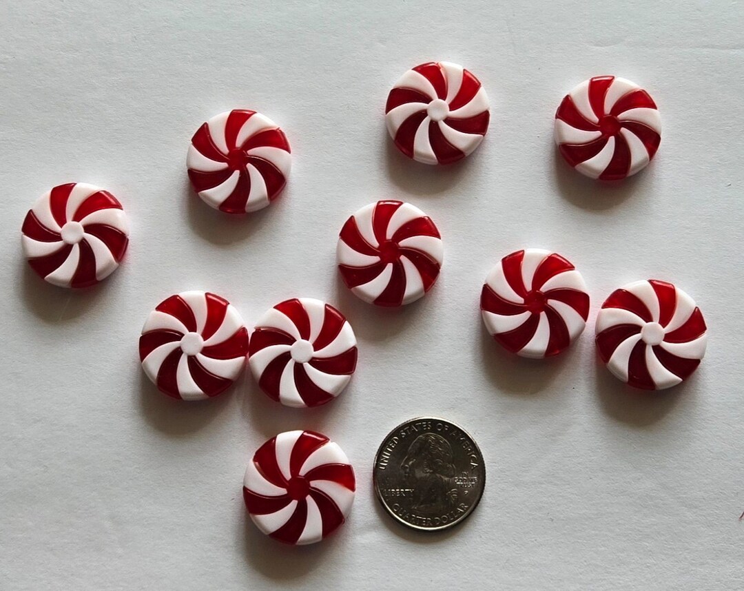 Fake Peppermint Candy Quantity 10 Faux Candy - Etsy