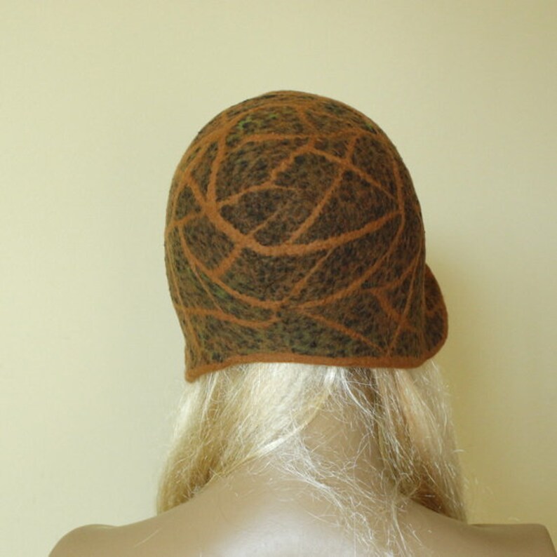 Ruddy Brown Color Hat Felted // Size 23 Inches // Camel and Brown ...