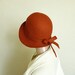 Rust Color Hat // Mahogany Hat Felted // Mahogany Hat // Size - Etsy