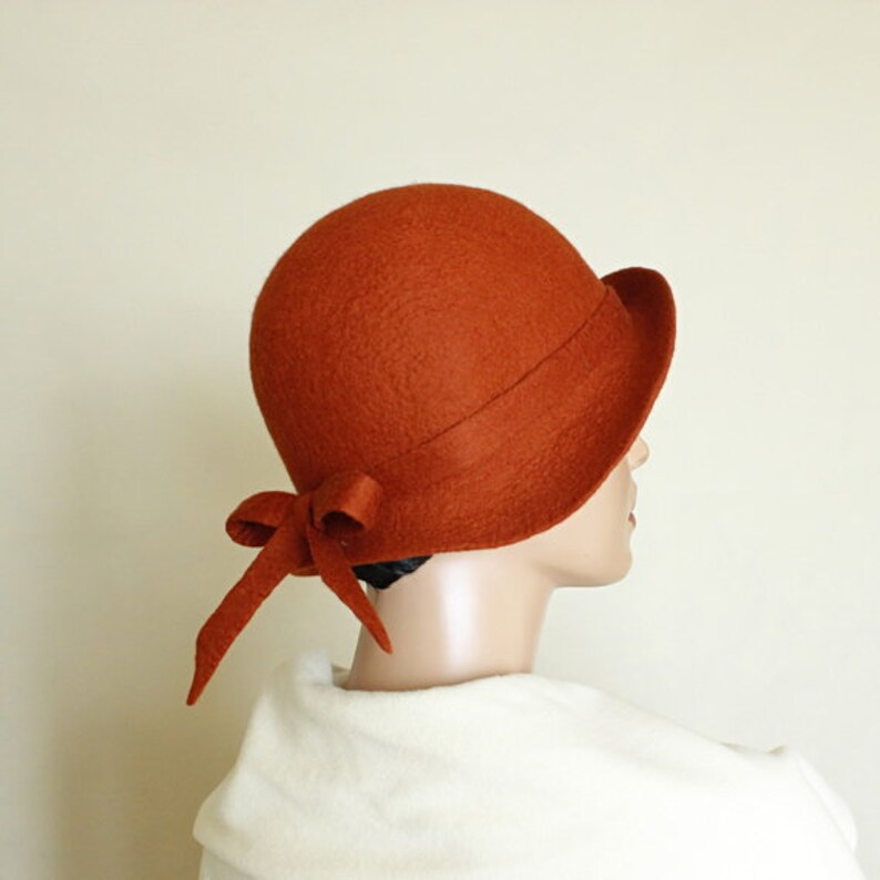 Rust Color Hat // Mahogany Hat Felted // Mahogany Hat // Size - Etsy