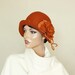 Rust Color Hat // Mahogany Hat Felted // Mahogany Hat // Size - Etsy