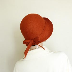 Rust Color Hat Mahogany Hat Felted Mahogany Hat Size 22 Inches Mahogany ...