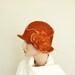 Rust Color Hat // Mahogany Hat Felted // Mahogany Hat // Size - Etsy
