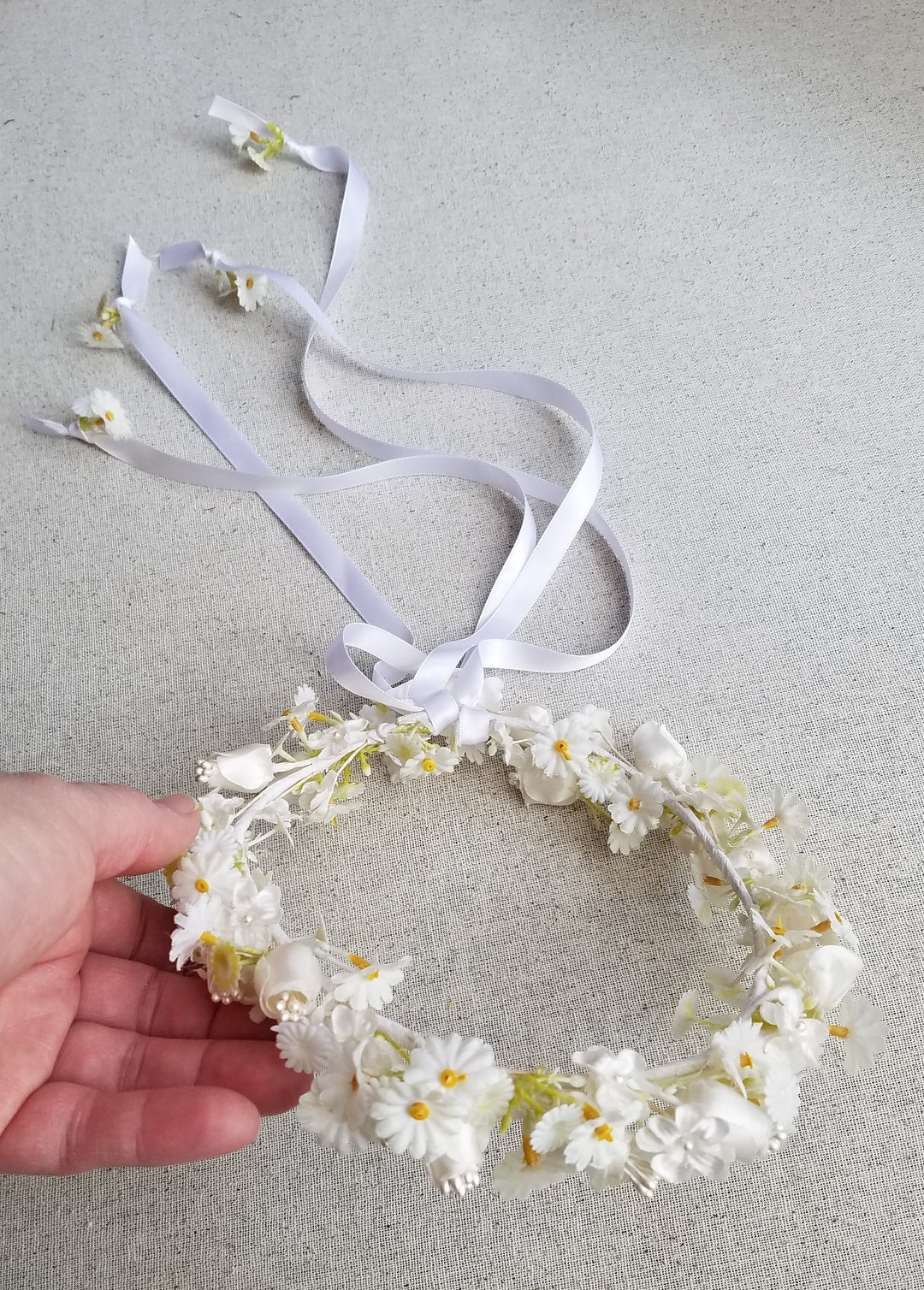 Flower Girl Hair Crown / Flower Crown / Head Crown / Hair - Etsy