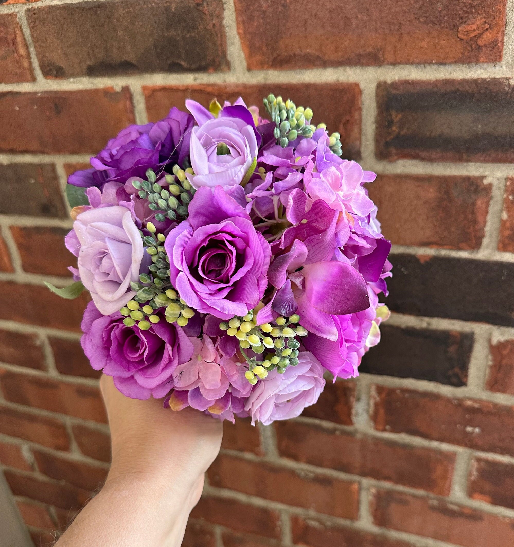 Purple Prom Bouquet Wedding Bouquet Toss Bouquet - Etsy