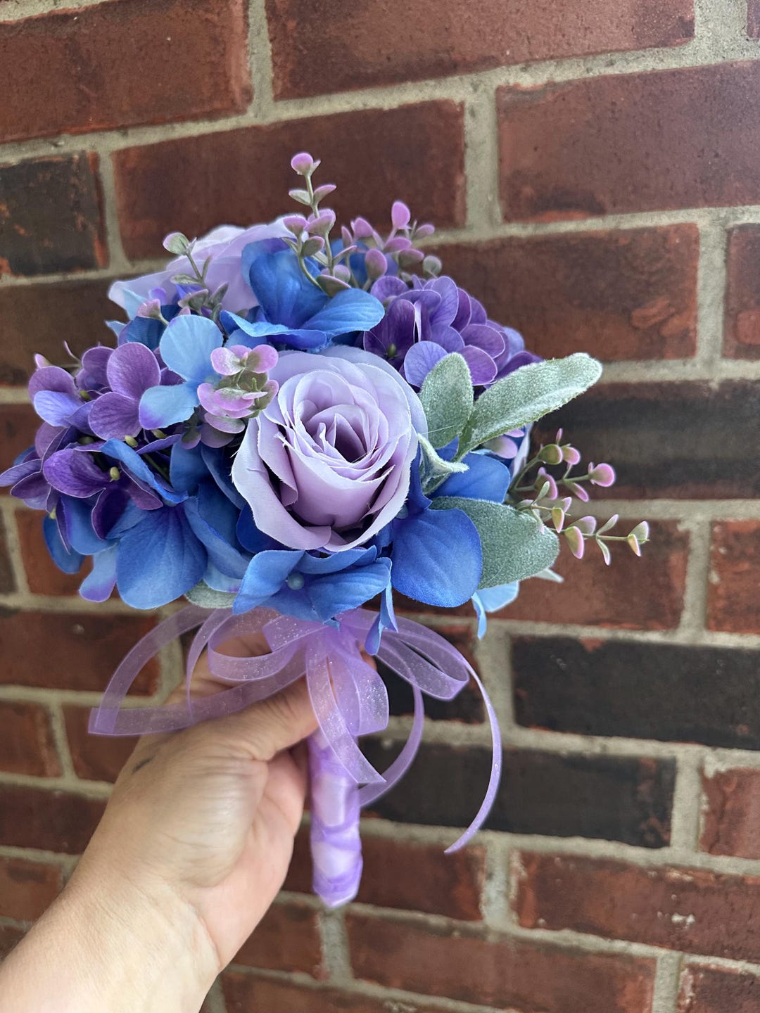 Purple and Blue Prom Bouquet / Wedding Bouquet - Etsy