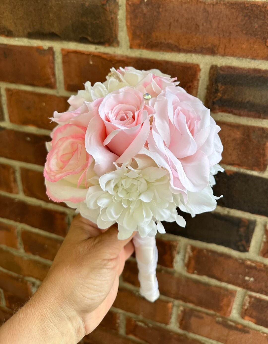 Soft Pink Prom Bouquet / Wedding Bouquet - Etsy