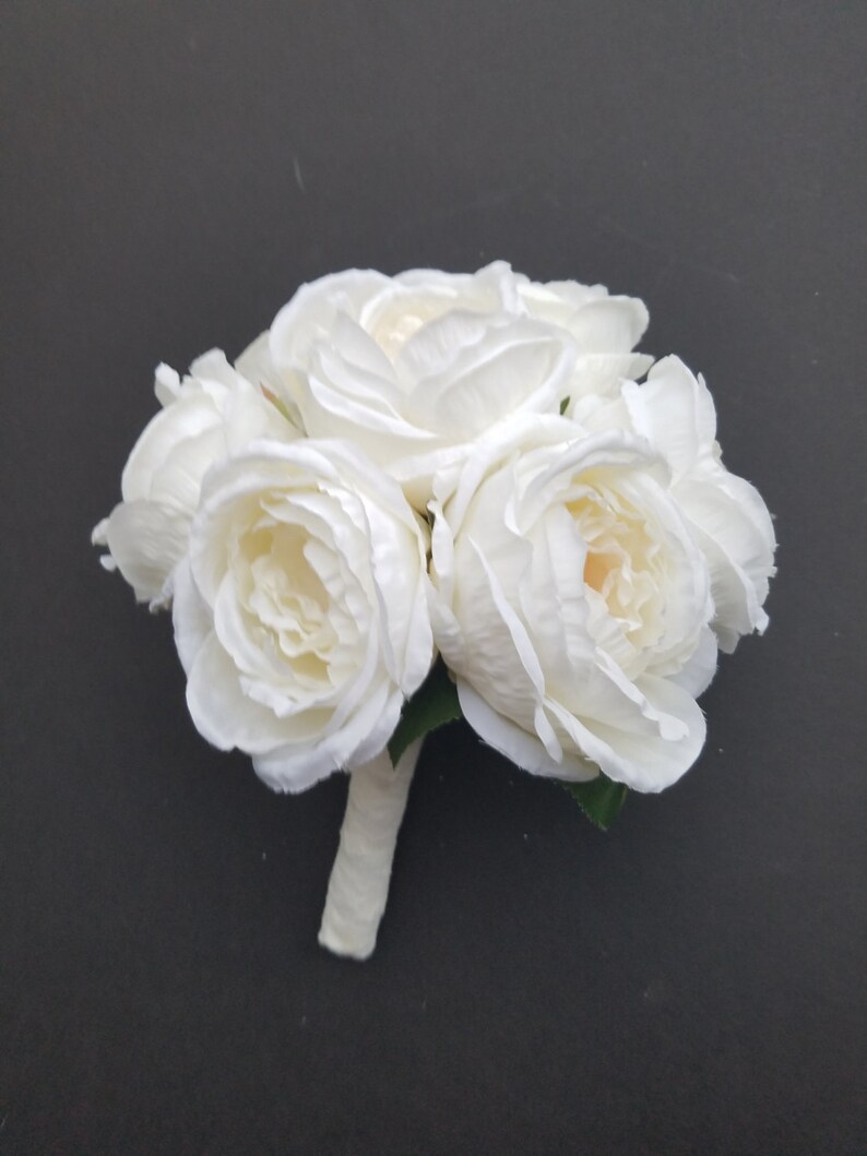 Ivory Garden Rose Wedding Bouquet - Etsy
