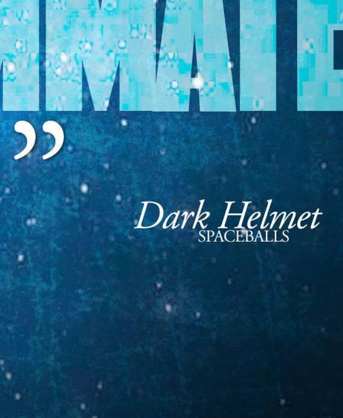 SPACEBALLS Dark Helmet roommate Quote Poster - Etsy