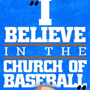 BULL DURHAM "church of Baseball" Movie Quote Poster (12"x18") - Etsy