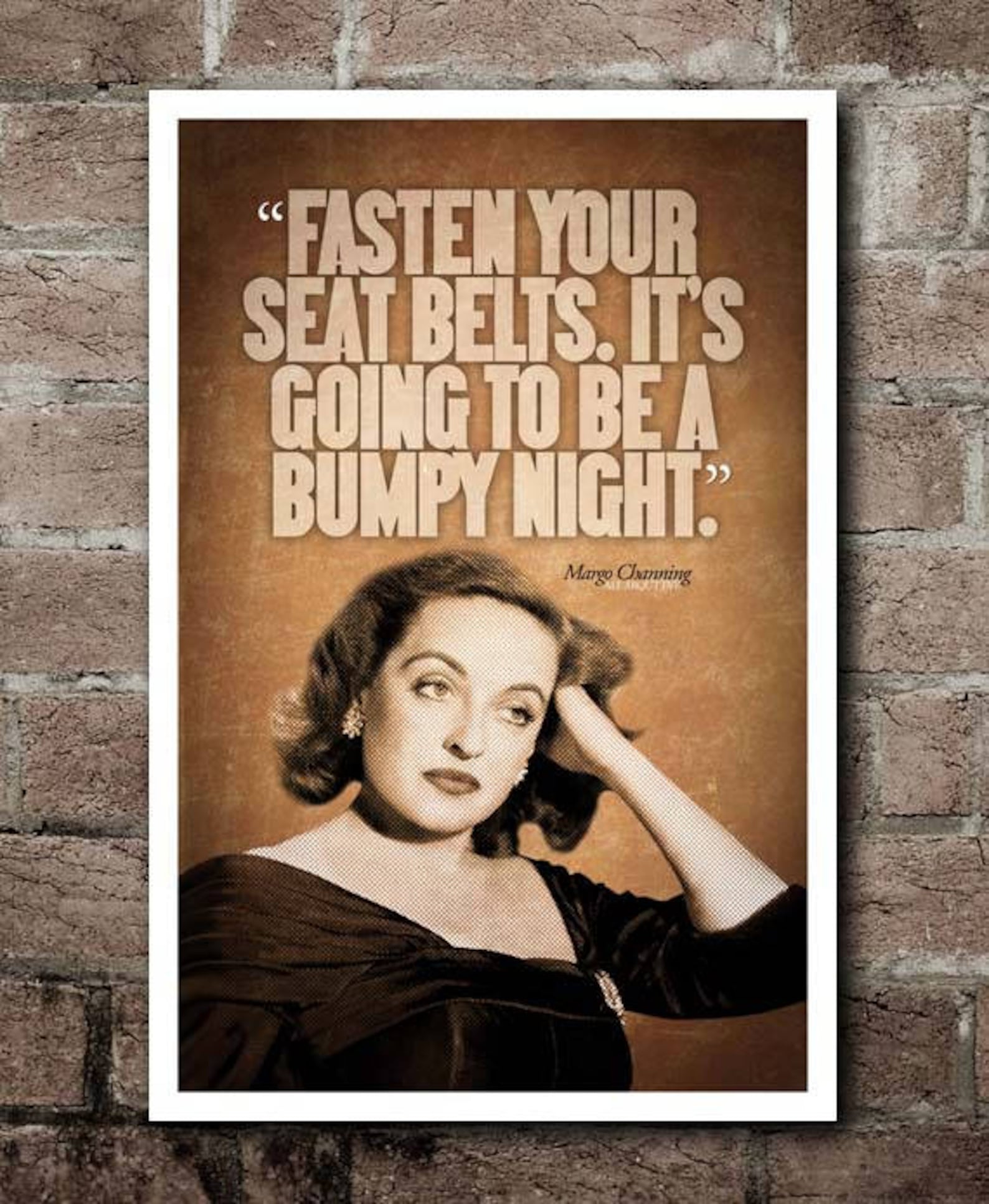 All About Eve bumpy Night Quote Poster - Etsy