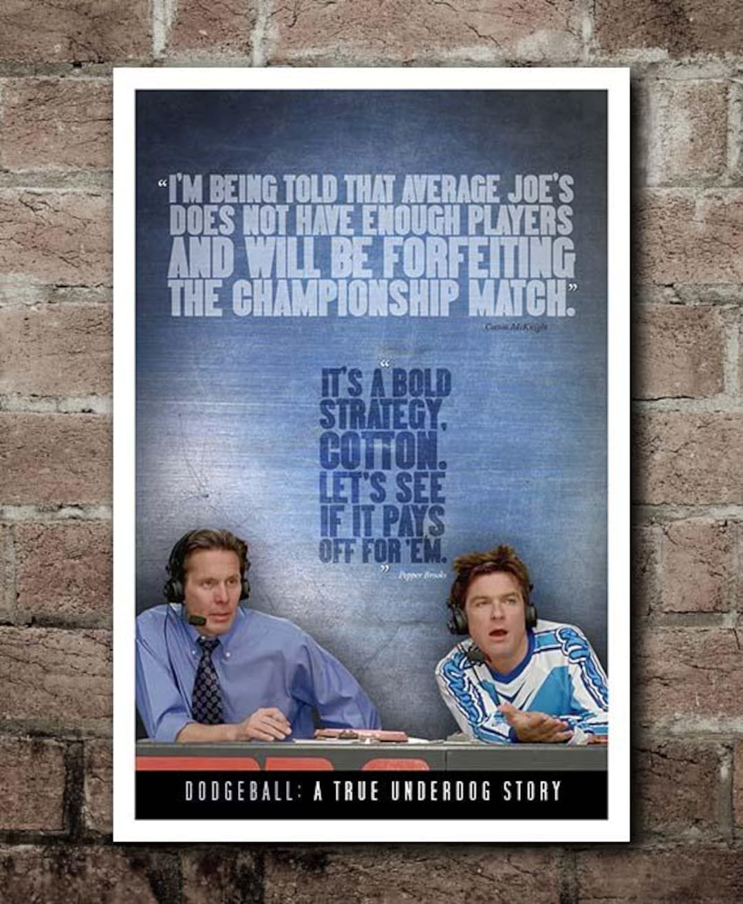 Dodgeball Cotton & Pepper "bold Strategy" Quote Poster (12"x18") - Etsy