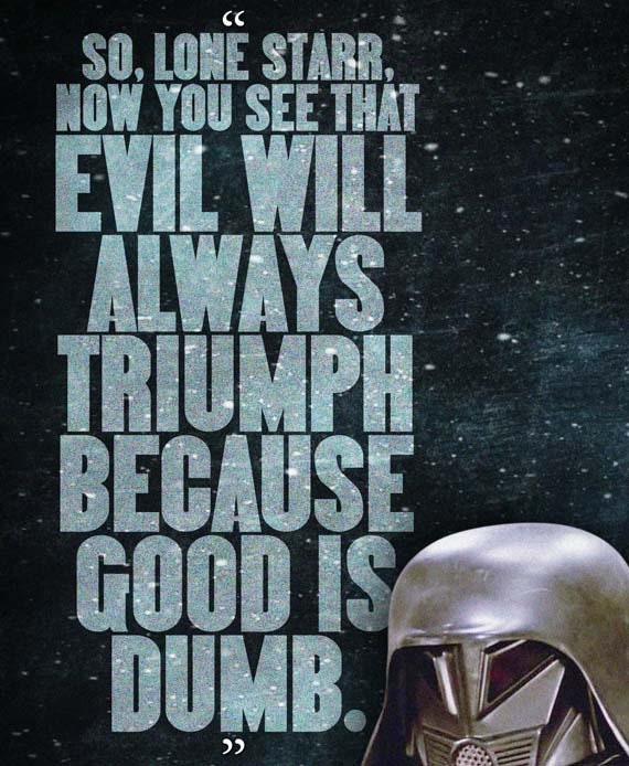 Spaceballs Dark Helmet good IS Dumb Quote Poster | Etsy