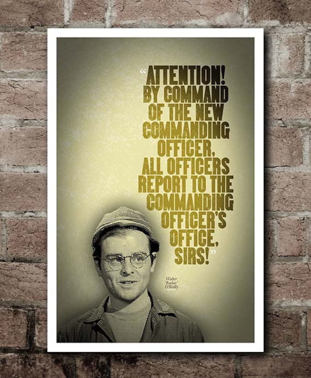 M*A*S*H Radar "officers" Quote Poster (12"x18") - Etsy