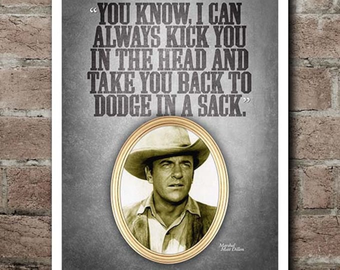 Marshall Matt Dillon Gunsmoke Silhouette Quotes T-shirt Unisex Jersey ...