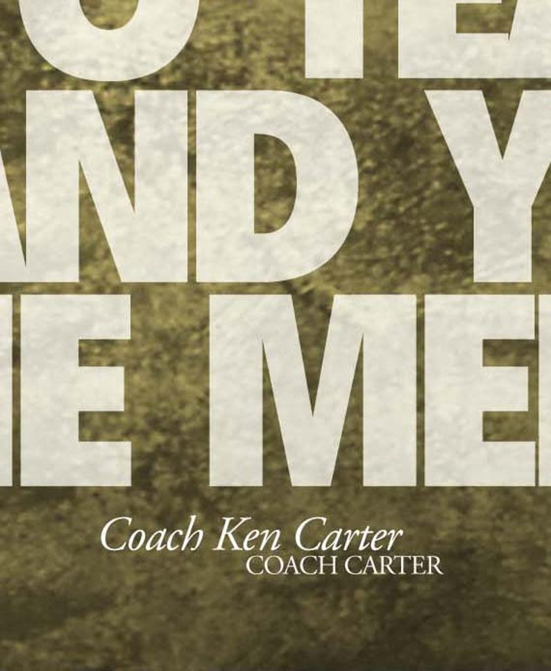 COACH CARTER Movie Quote Poster 18x12 | Etsy