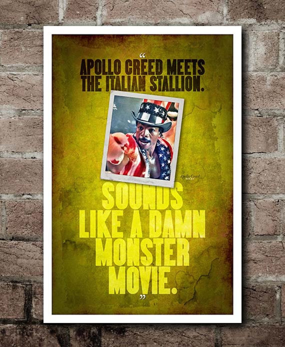 Rocky APOLLO CREED monster Movie Quote Poster 12x18 - Etsy