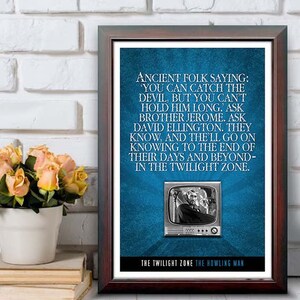 The Twilight Zone THE HOWLING MAN Quote Poster (12"x18") - Etsy