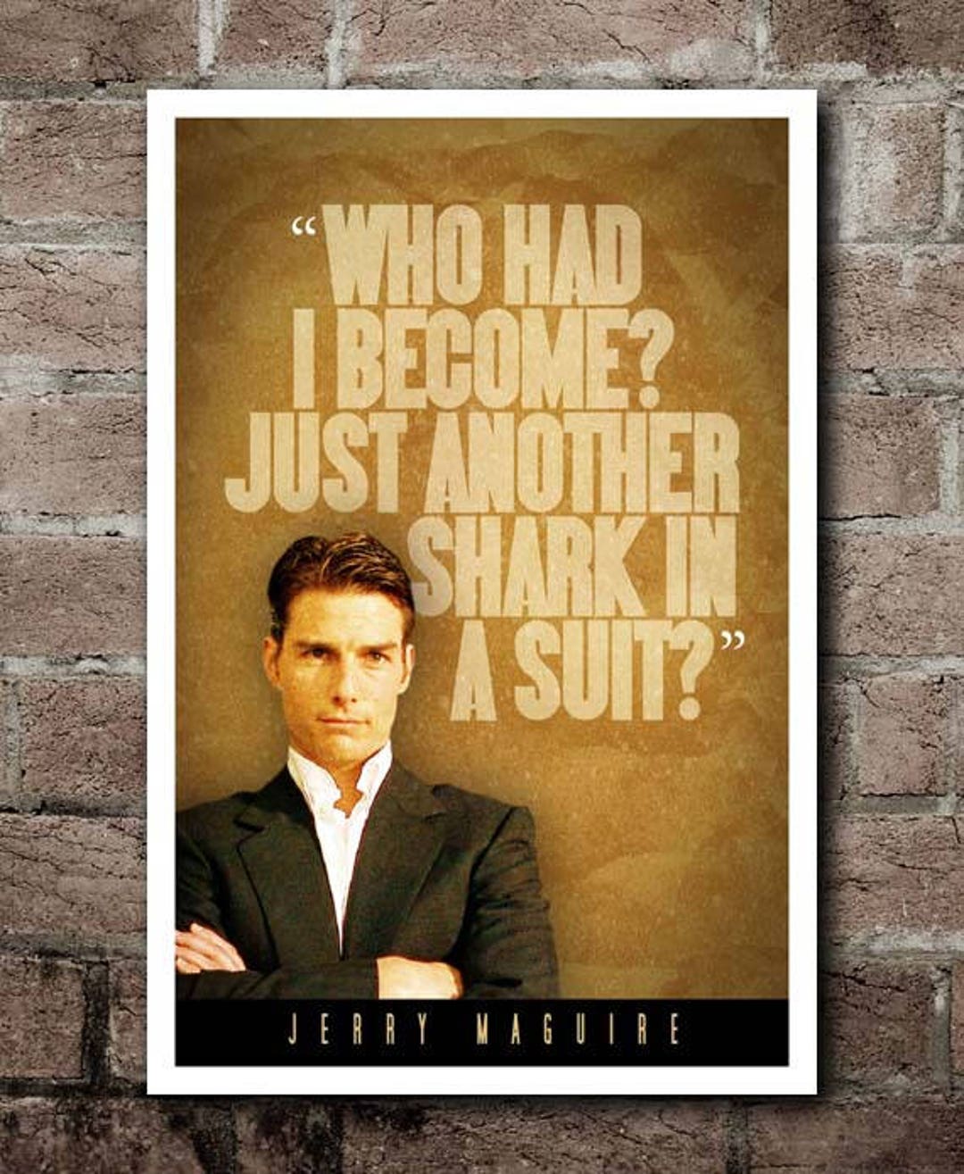 JERRY MAGUIRE "shark in A Suit" Movie Quote Poster (12"x18") - Etsy
