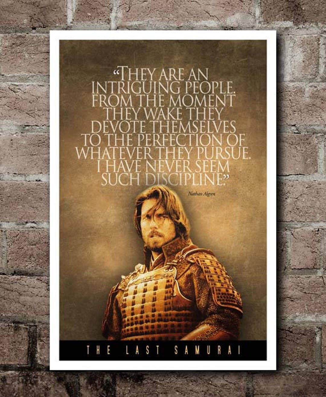 The Last Samurai "inriguing" Quote Poster - Etsy