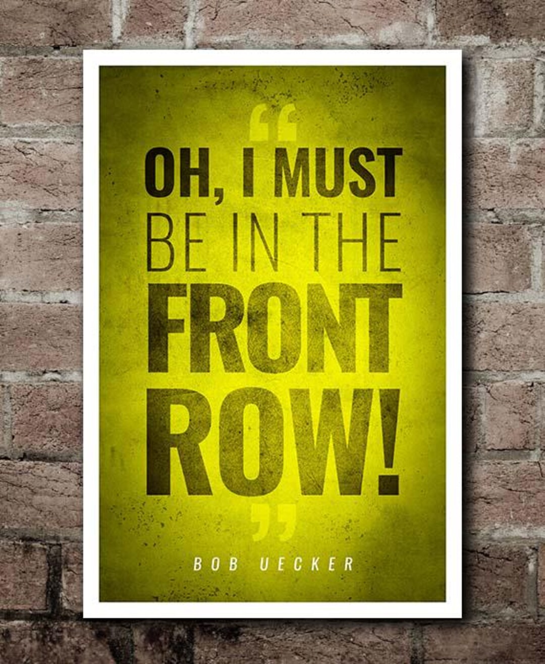 Bob Uecker "front Row!" Sports Quote Poster (12"x18") - Etsy